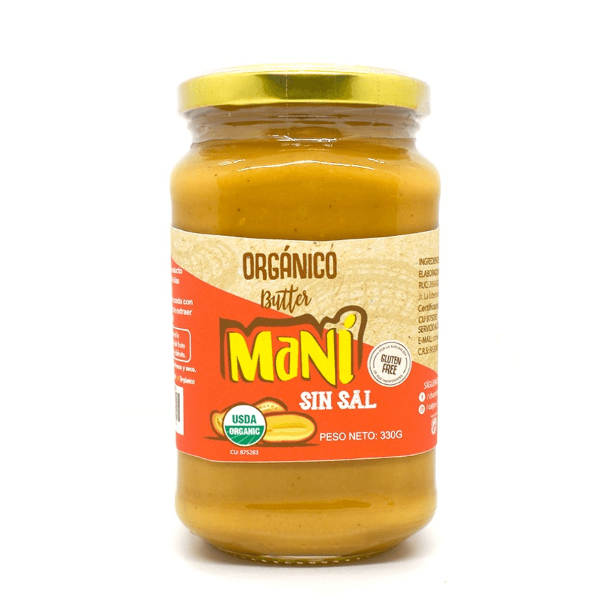 MANTEQUILLA DE MANI SIN SAL CHUNCHO 330G