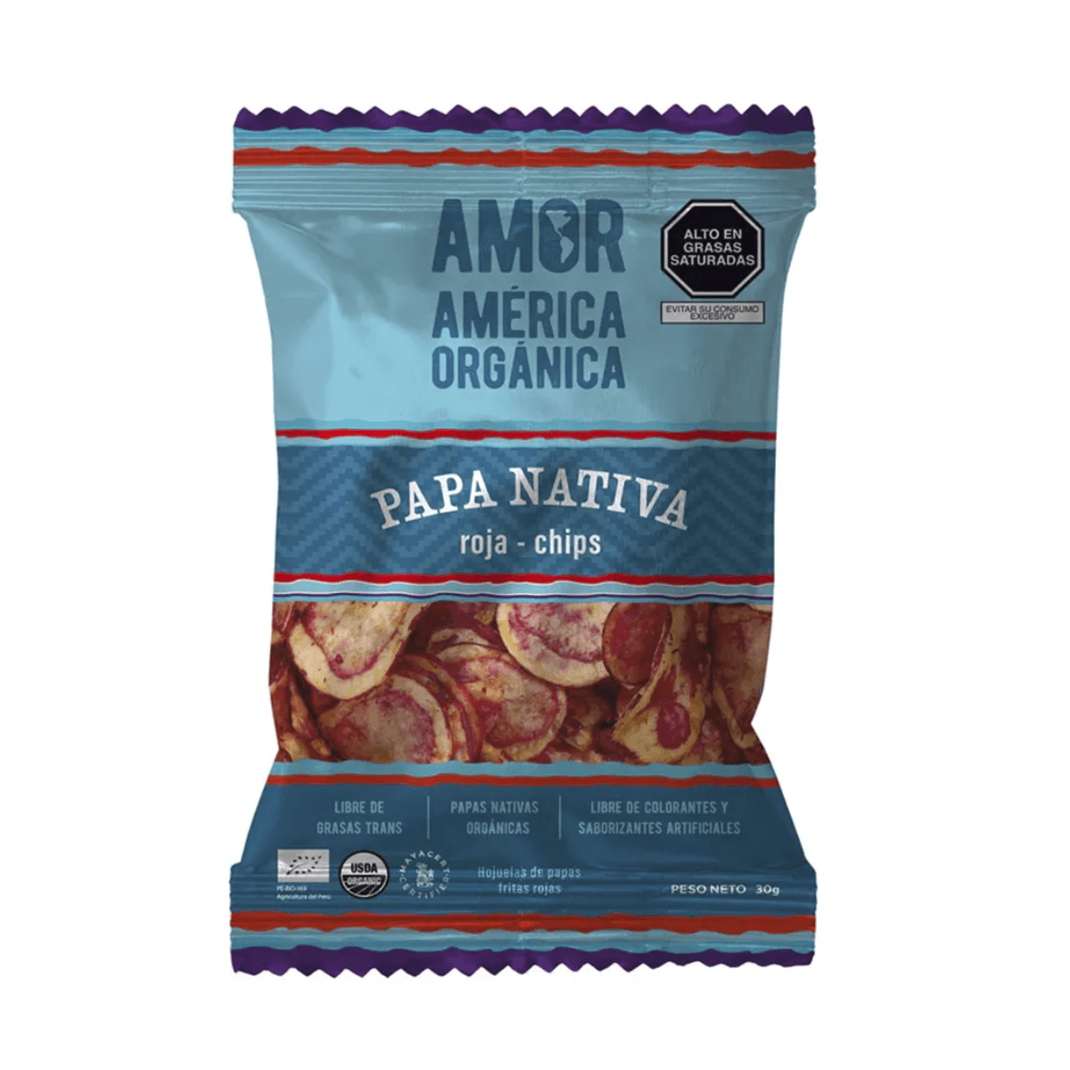 AMERICA ORGANICA PAPAS NATIVAS ROJAS 30GR