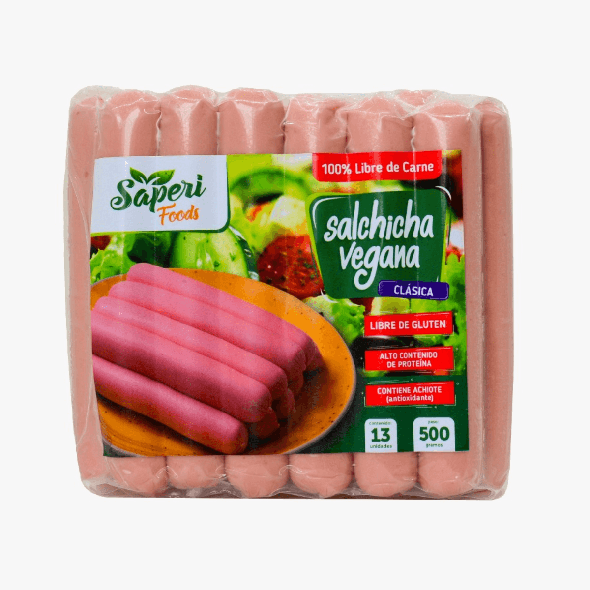 SALCHICHAS VEGANAS CLASICAS SAPERI FOODS 500GR