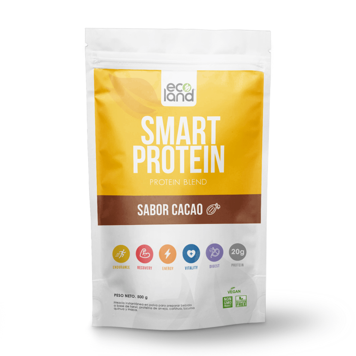 ECOLAND SMART PROTEIN BLEND SABOR CACAO 500GR