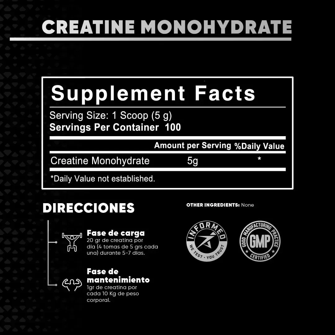CREATINA MICRONIZADA POWER LAB NUTRITION X500GR